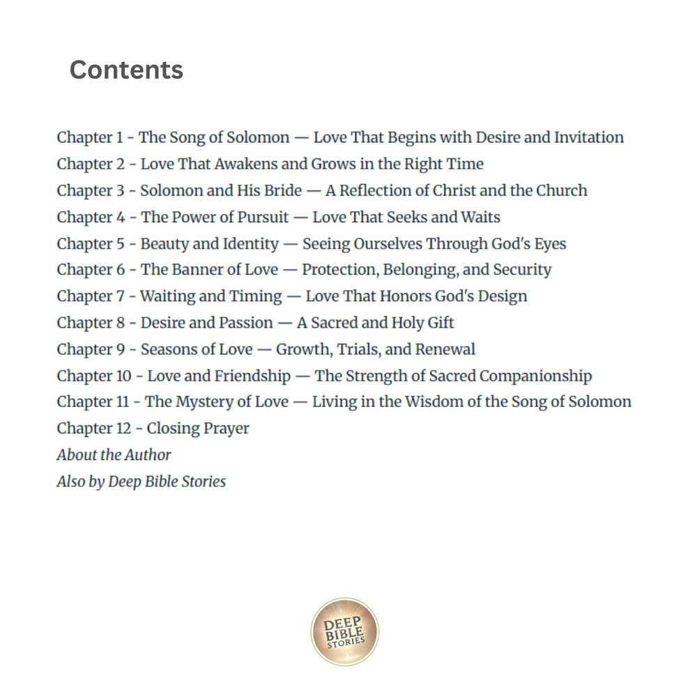 Song of Solomon – Deep Bible Stories