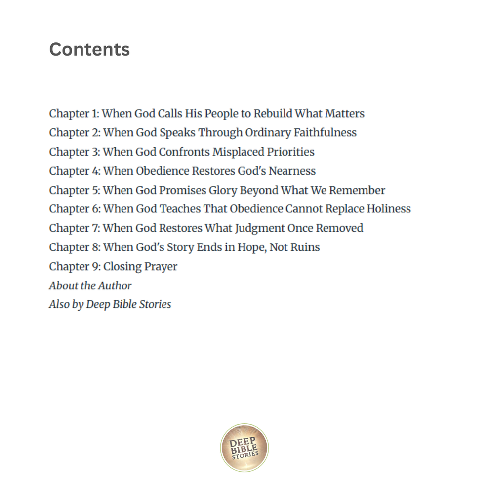 The Book of Haggai – Deep Bible Stories