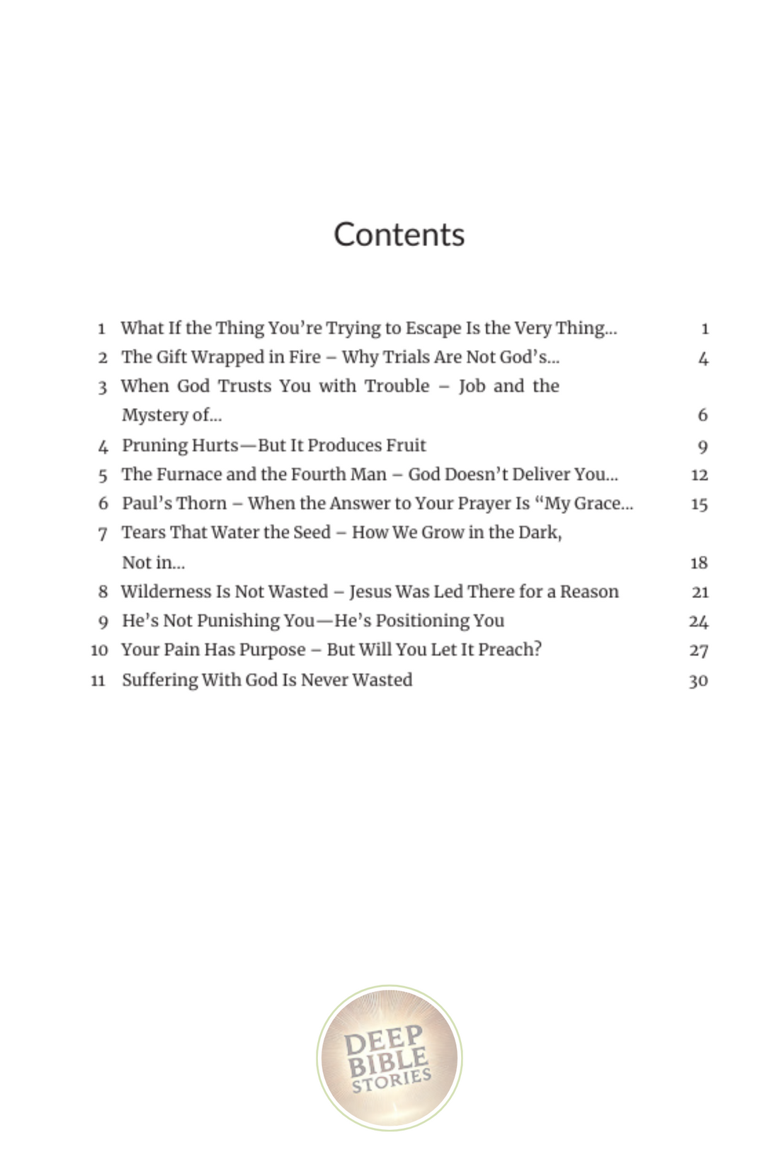 WHAT ARE TRIALS FOR? – Deep Bible Stories